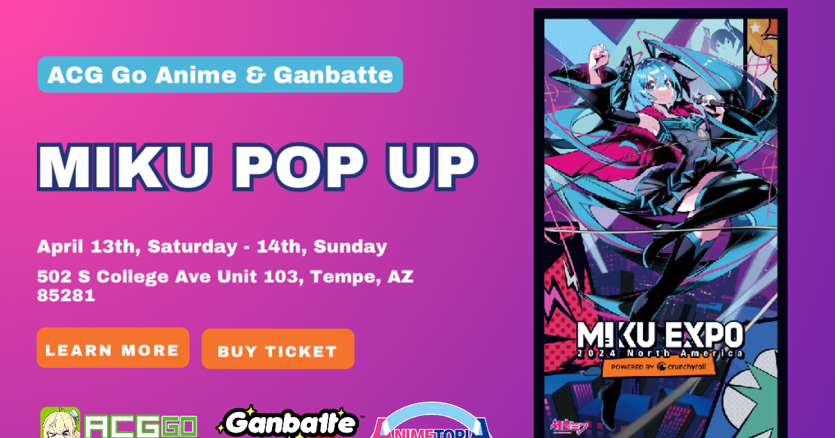 Hatsune Miku Expo & Pop Up Event - Tempe, Arizona April 2024 | Arizona ...